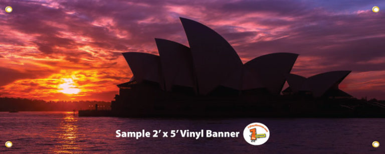 2x5 Banner | Custom Printed 2 x 5 Vinyl Banner - Fast & Cheap
